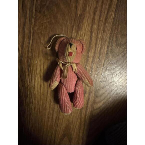 Toys | Vintage B Shackman Co Pink Corduroy Jointed Mini Teddy Bear ...